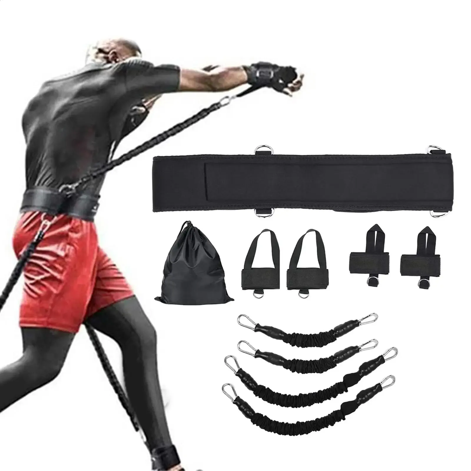 Fighting Sports Boxing Equipment Adjustable Resistance Belt Set For ...