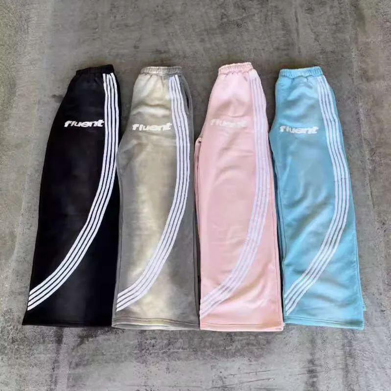 Mens Elastic Waist Trousers Casual Striped Pants For Men And Women ...