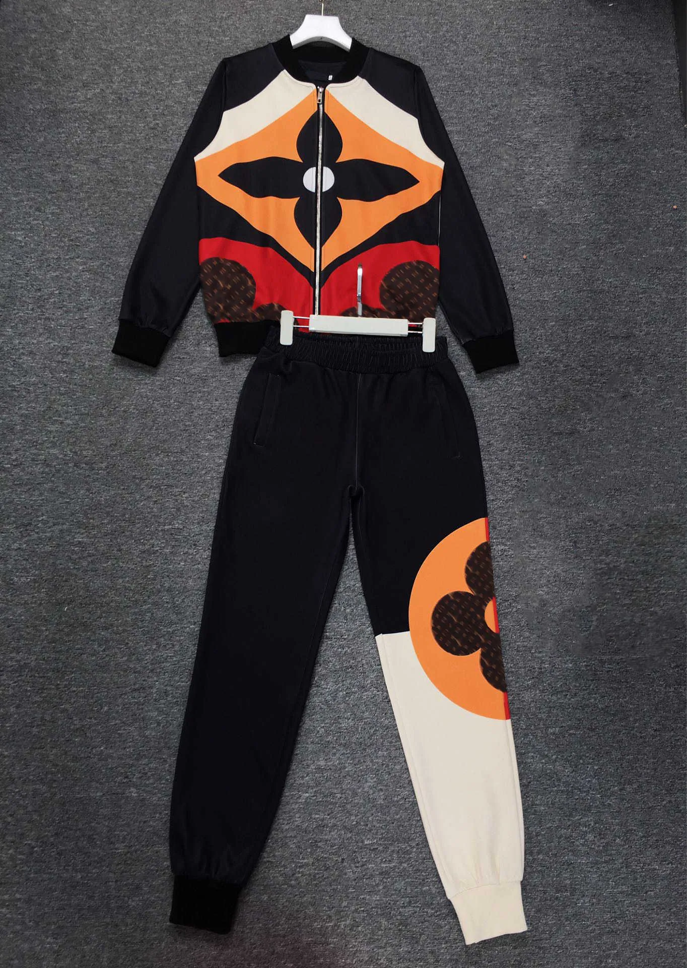 Designer Track Suit Women Tracksuit Sets Stand Collar Long Sleeve Zip ...