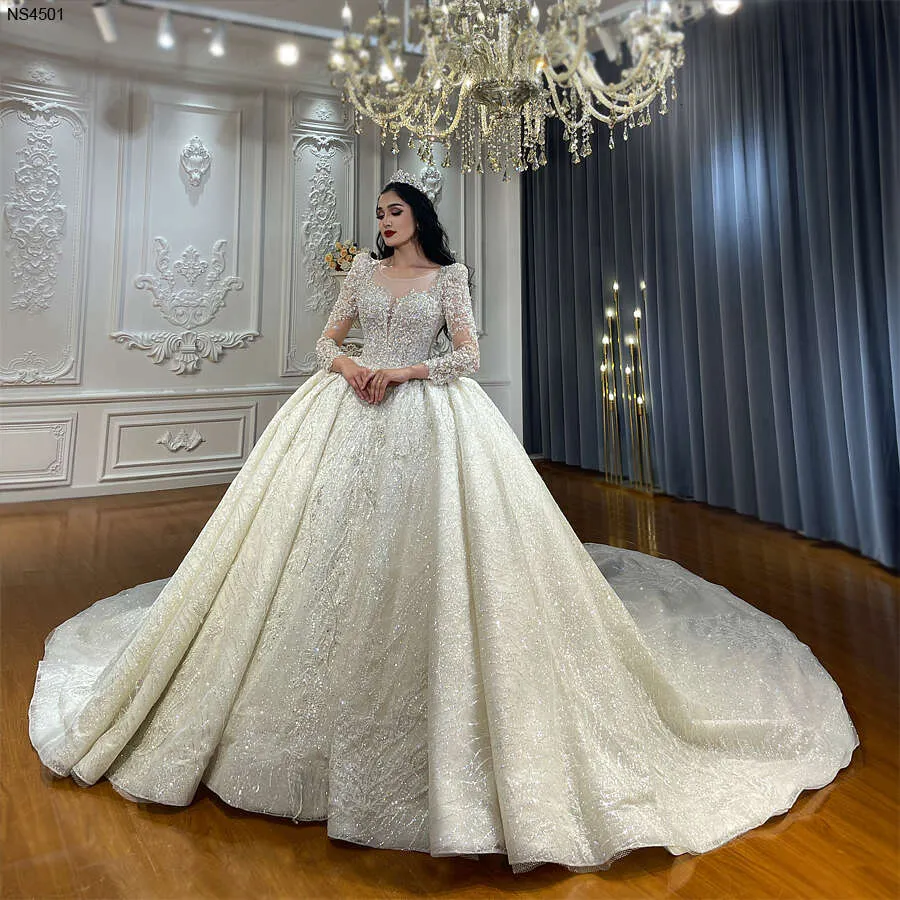 Heavily Beaded Wedding Gowns Exquisite Hand Sewn Bridal Dress With ...