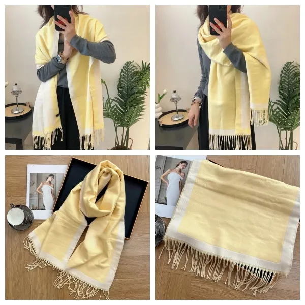 Luxury Wool Scarf - Classic Long Shawl with OPP Bag - Warm & Stylish ...