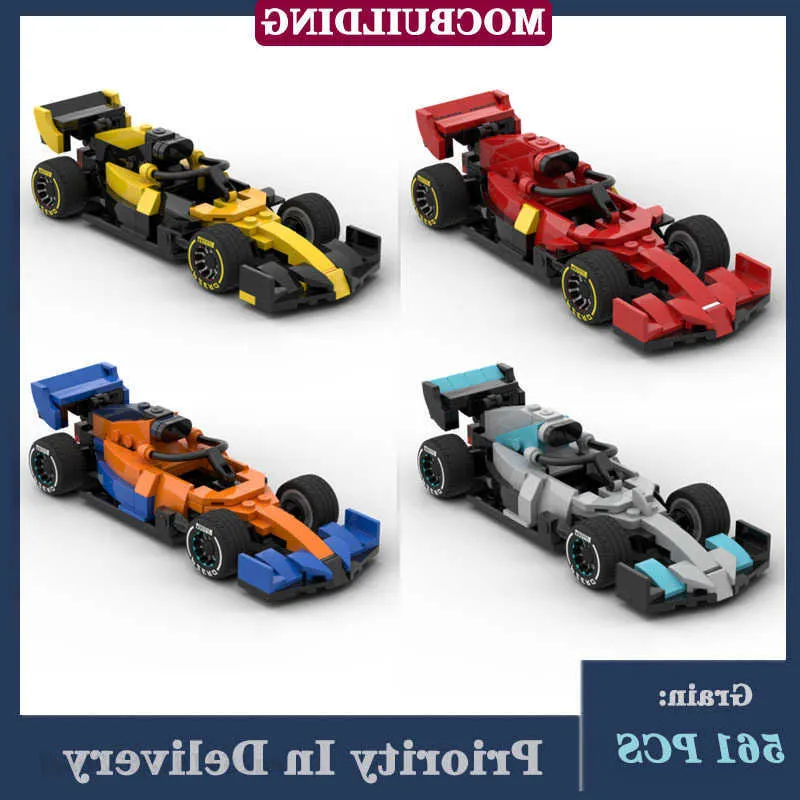 MOC City Racing F1 Car Set Back Assembly Sports Car Model Toy For ...