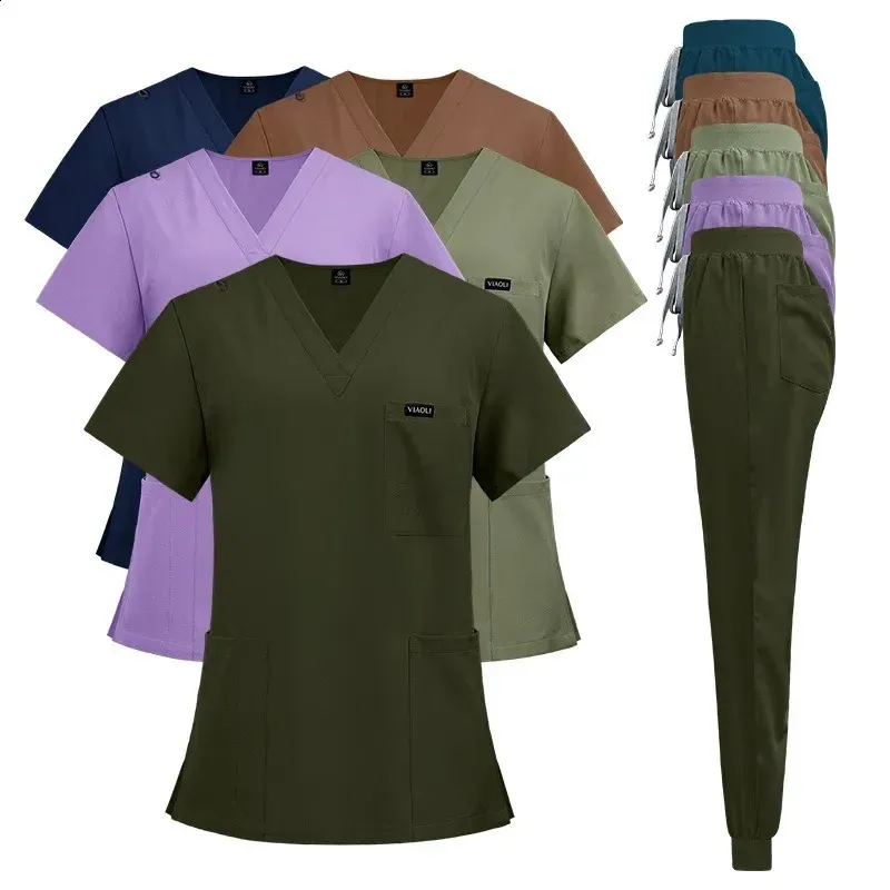 Medical Scrubs Unisex: Comfortable Hospital Uniform Set, Lightweight ...