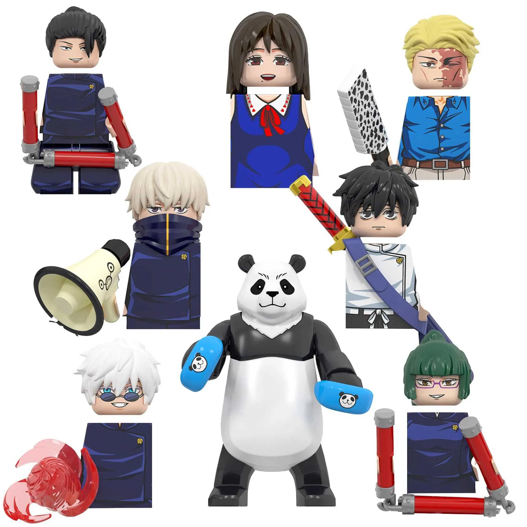 JJK Action Graphic Blocks And Minifigs Set Gojo Satoru, Ryomen Sukuna ...
