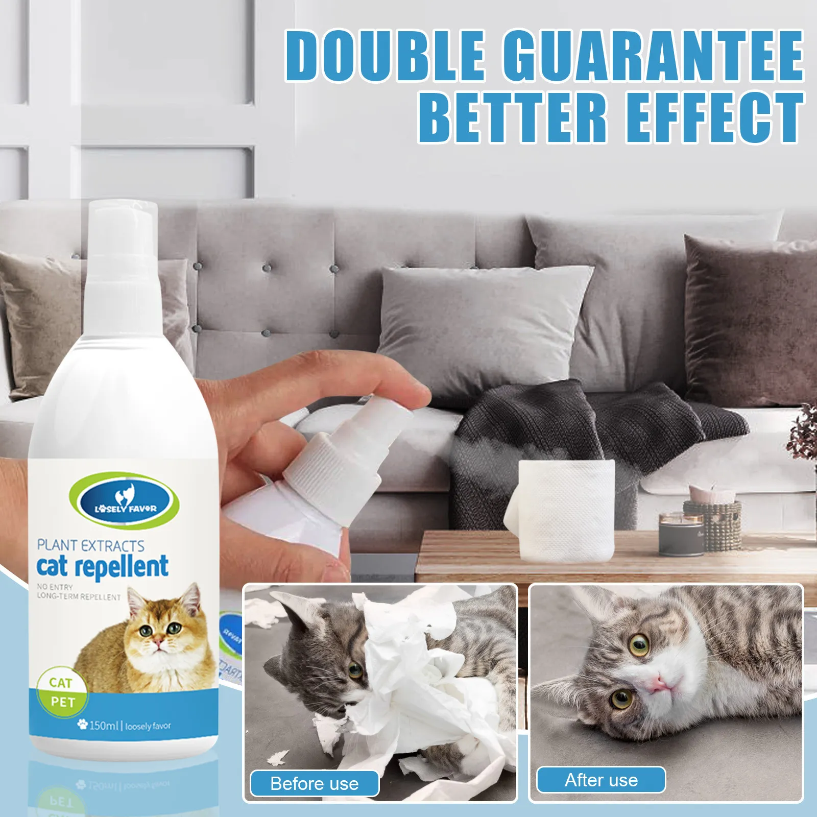 DHgate.com:Cat Repellent Spray - 150ml Bottle - Deter Cat Urine, Biting ...