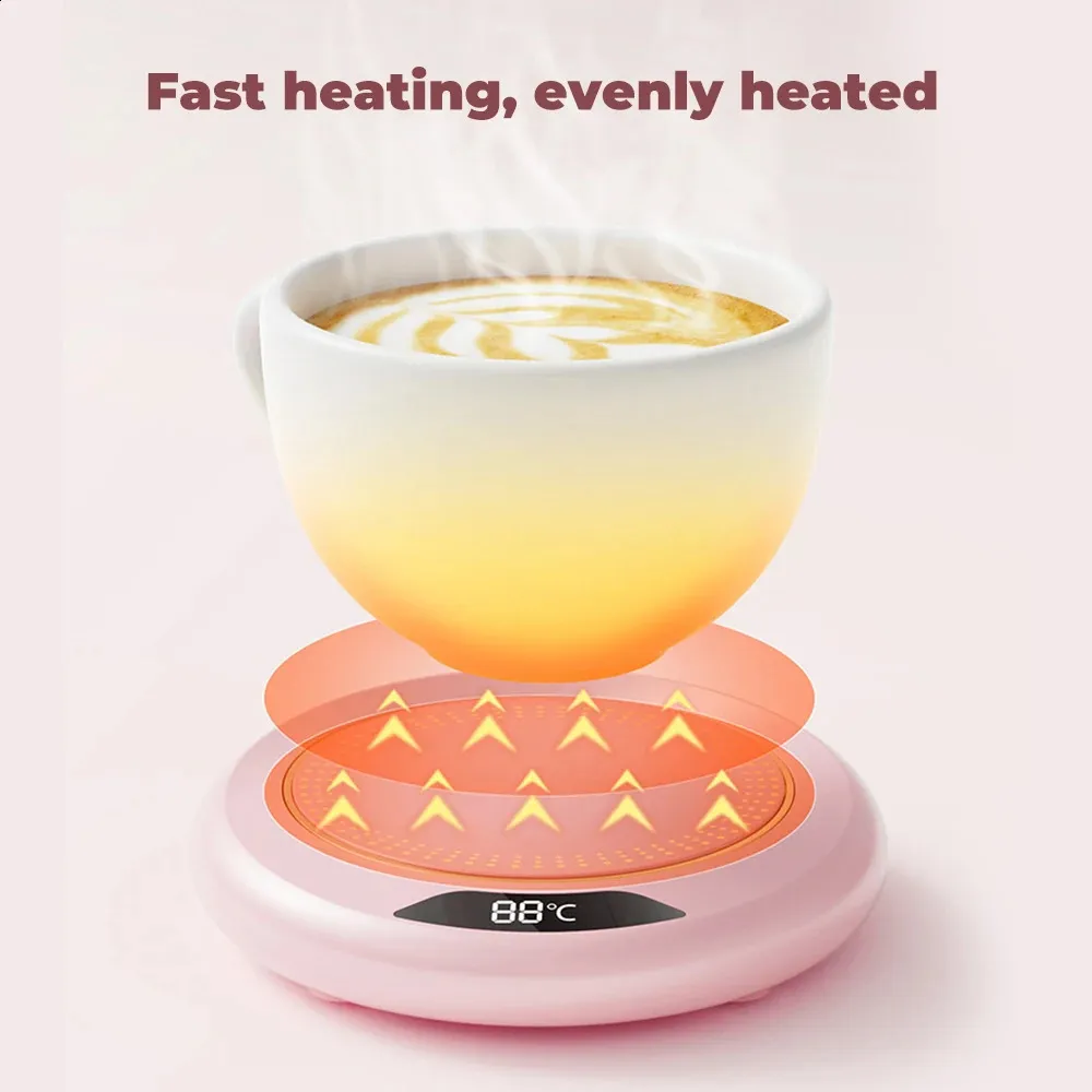 USB Smart Cup Warmer: 3 Level Heating Coaster For Coffee, Tea, Milk ...
