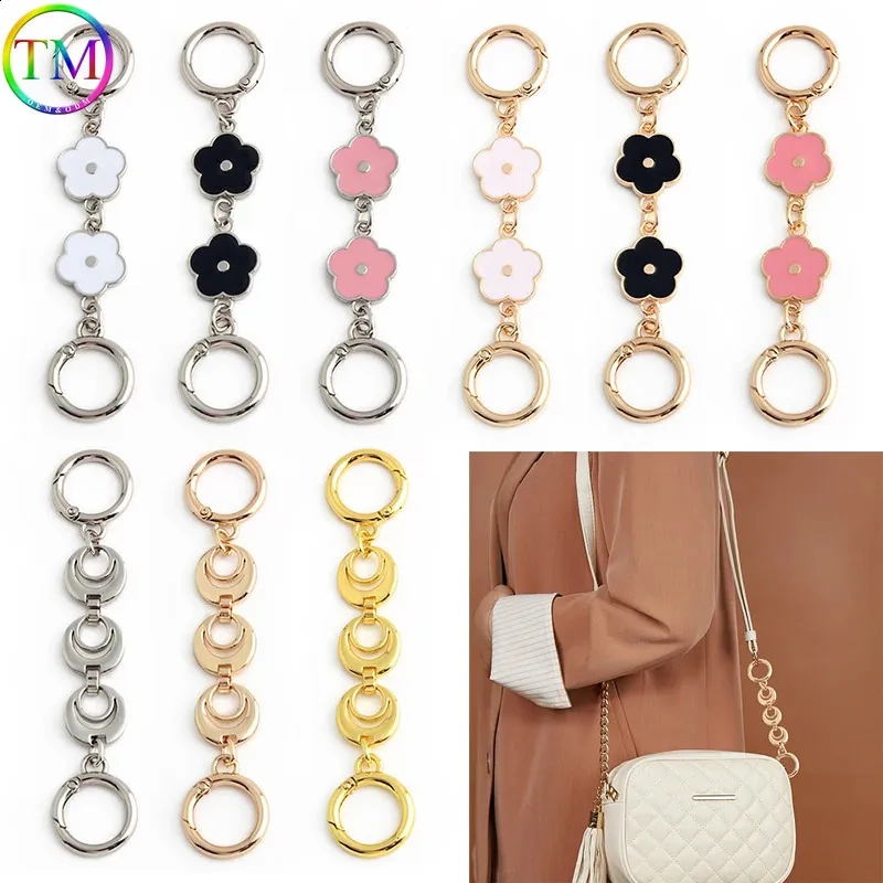 Flower Charm Bag Chain Straps - 4-Set, 12.5-13cm, Shoulder/Arm ...