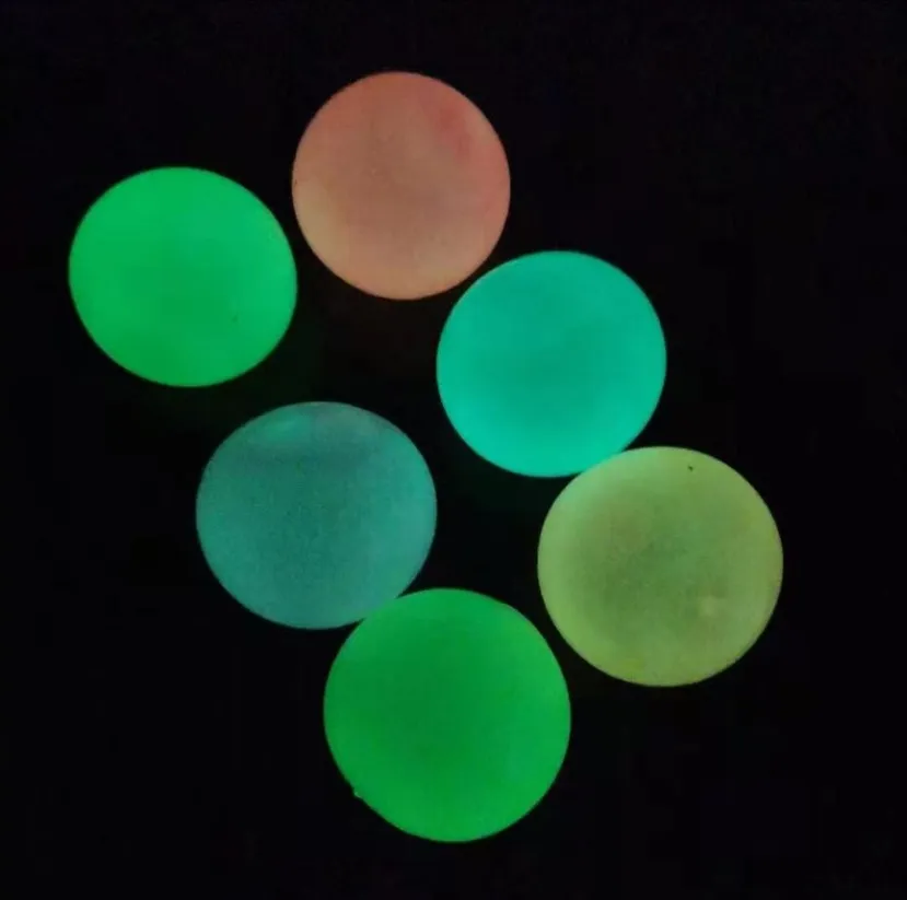 Glow-in-the-Dark Sticky Balls - Funny Stress Relief Toy, Ceiling & Wall ...