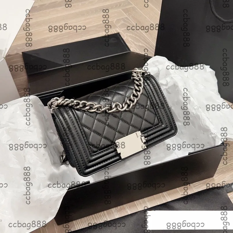 Mini Quilted Crossbody Bag Lambskin Leather Flap Purse With Silver/Gold ...