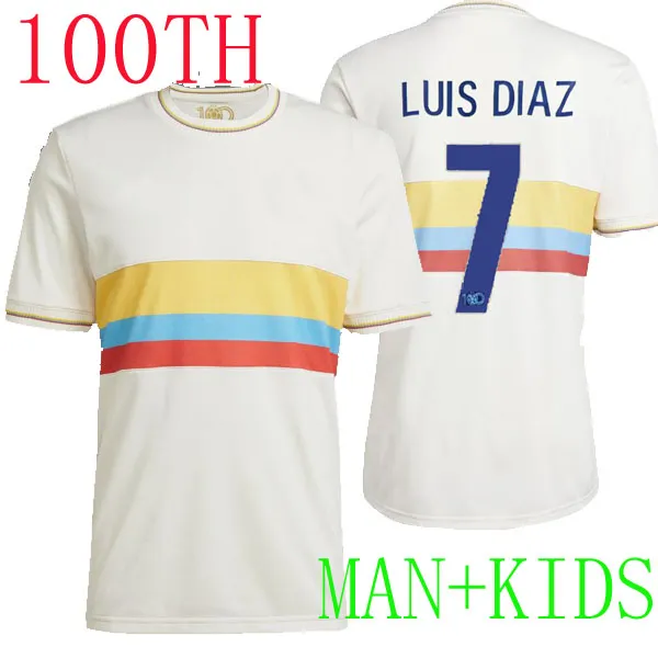 Colombian Centenary Vintage Soccer Kits 100th Anniversary Edition With ...