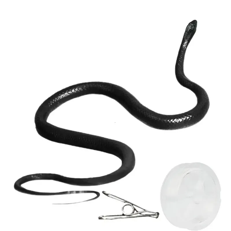 Real Rubber Snake Model Soft Fake Snake With String And Clip For ...