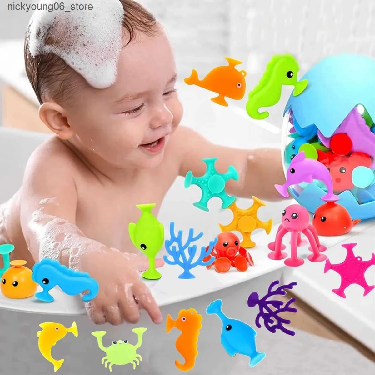 Animal Suction Cup Toys - Interactive Bath & Travel Fun for Babies ...