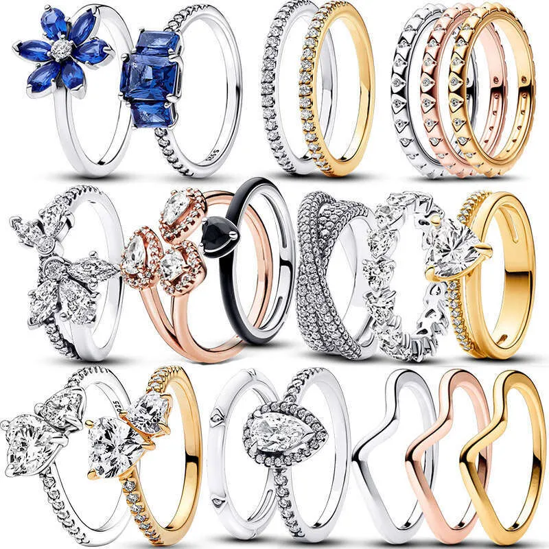 Sparkling Pear Halo Double Heart Ring Sterling Silver With Clear Cubic ...