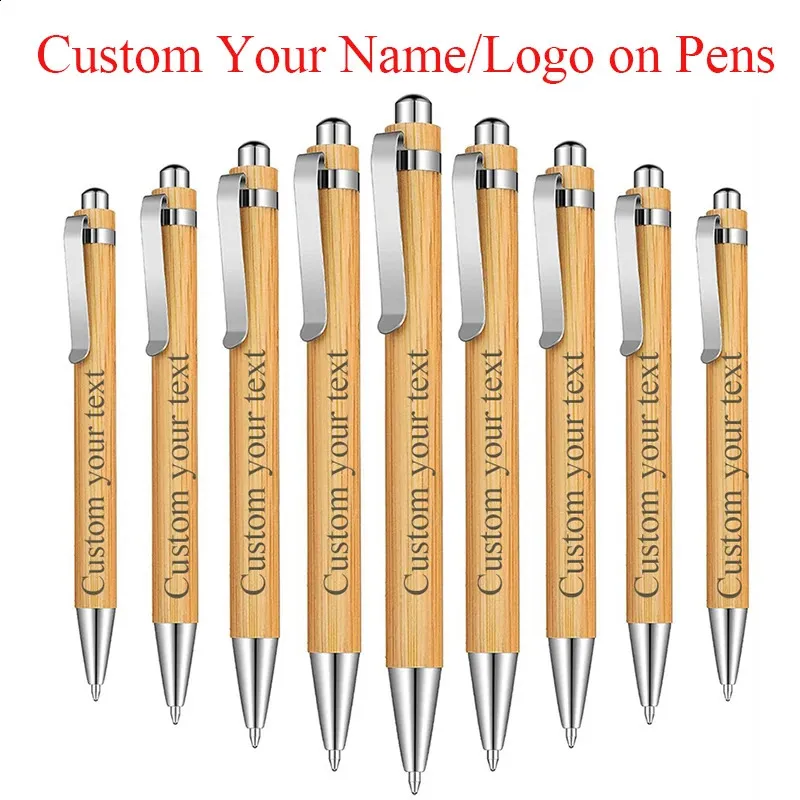 Customized Pens: Personalized Polka Dot Bamboo Pens - Unique Gifts ...