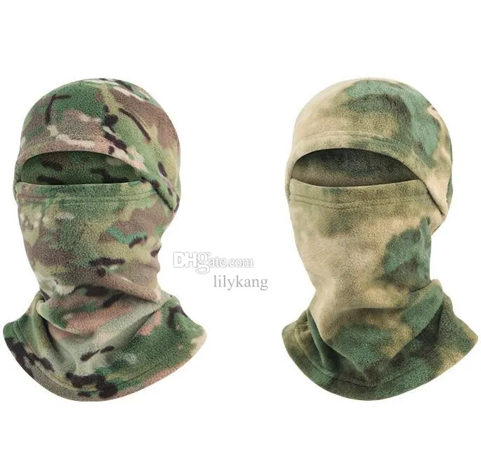 Tactical Camo Balaclava Techwear Mask Hat Thermal Fleece Lined ...