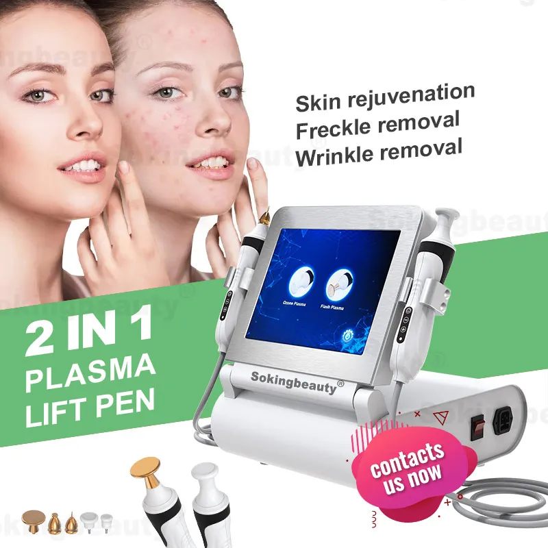 2 In 1 Fibroblast Plasma Thermal Skin Tightening Jet For Anti Wrinkle ...