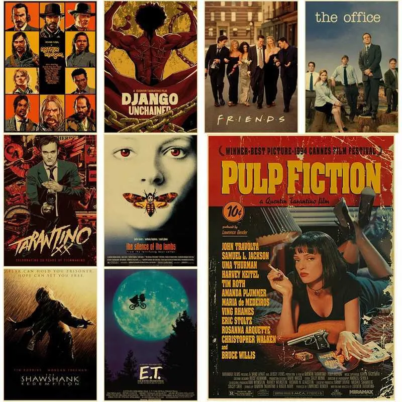 Classic Movie Posters: Pulp Fiction/Django Unchained Prints Wall Art ...