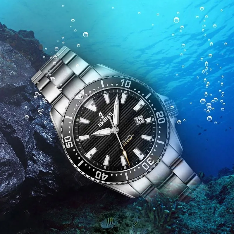 Custom High End Men's Stainless Steel Dive Watch Set Automatic 40mm ...