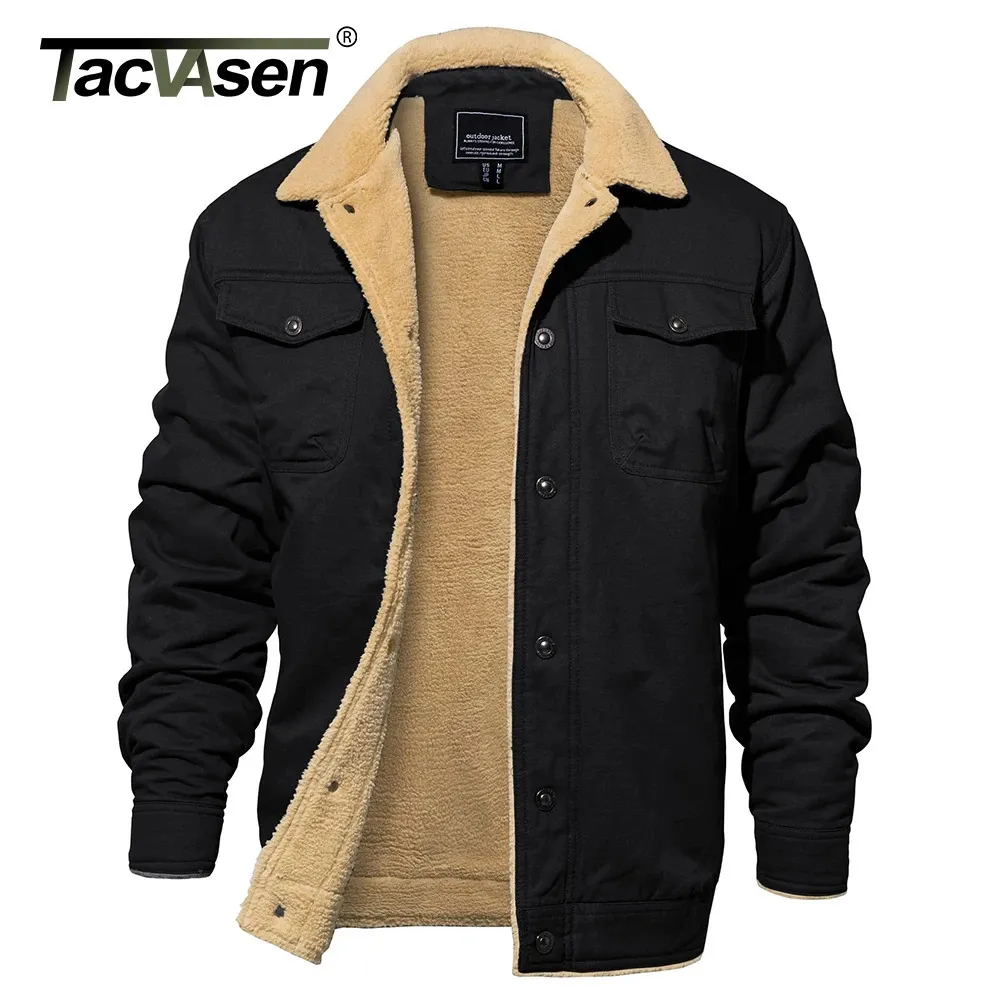 Men's Sherpa Lined Winter Jacket - Warm, Fleece-Lined, Multi-Pocket ...