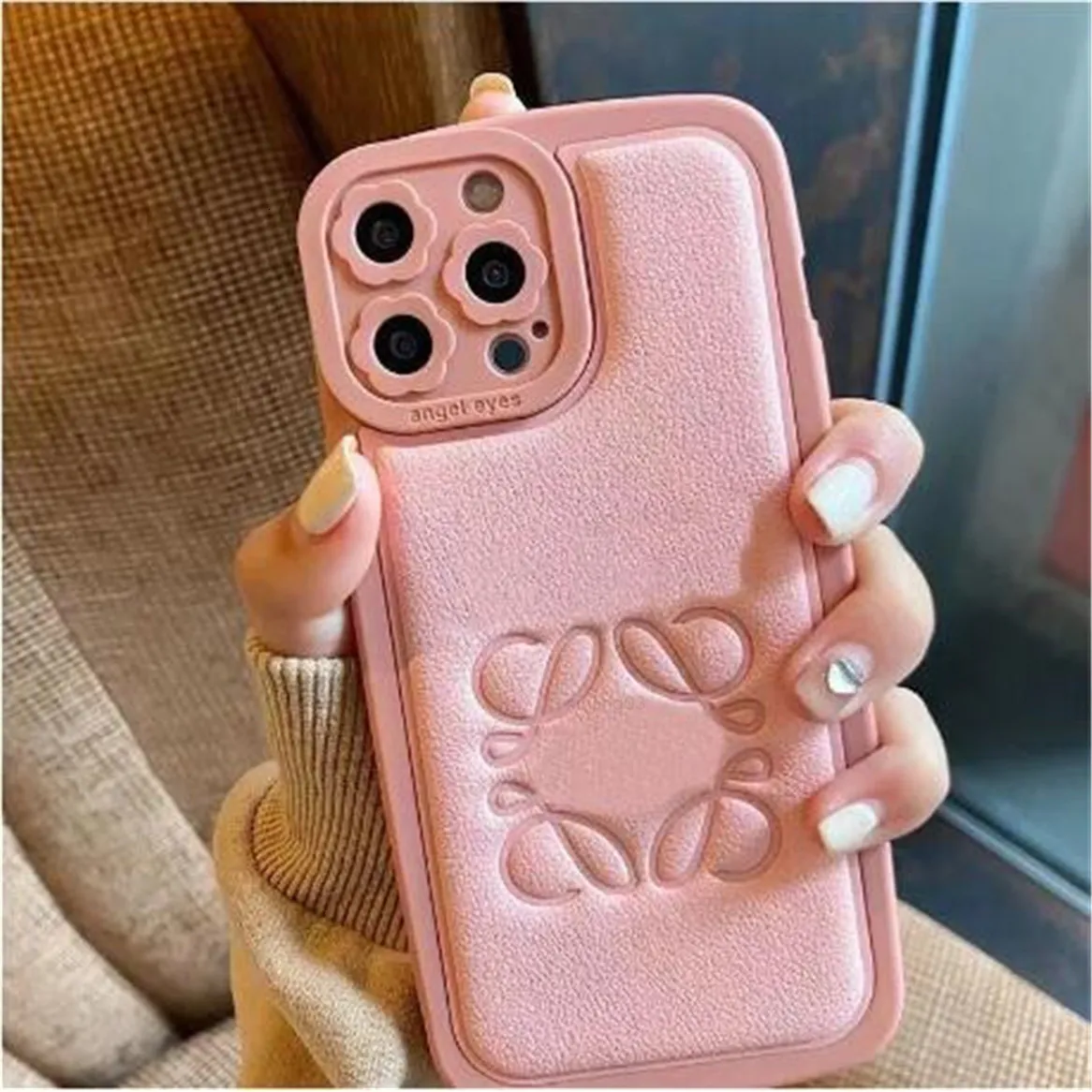 Designer Letter Leather Phone Cases for Men and Women, Luxury ...