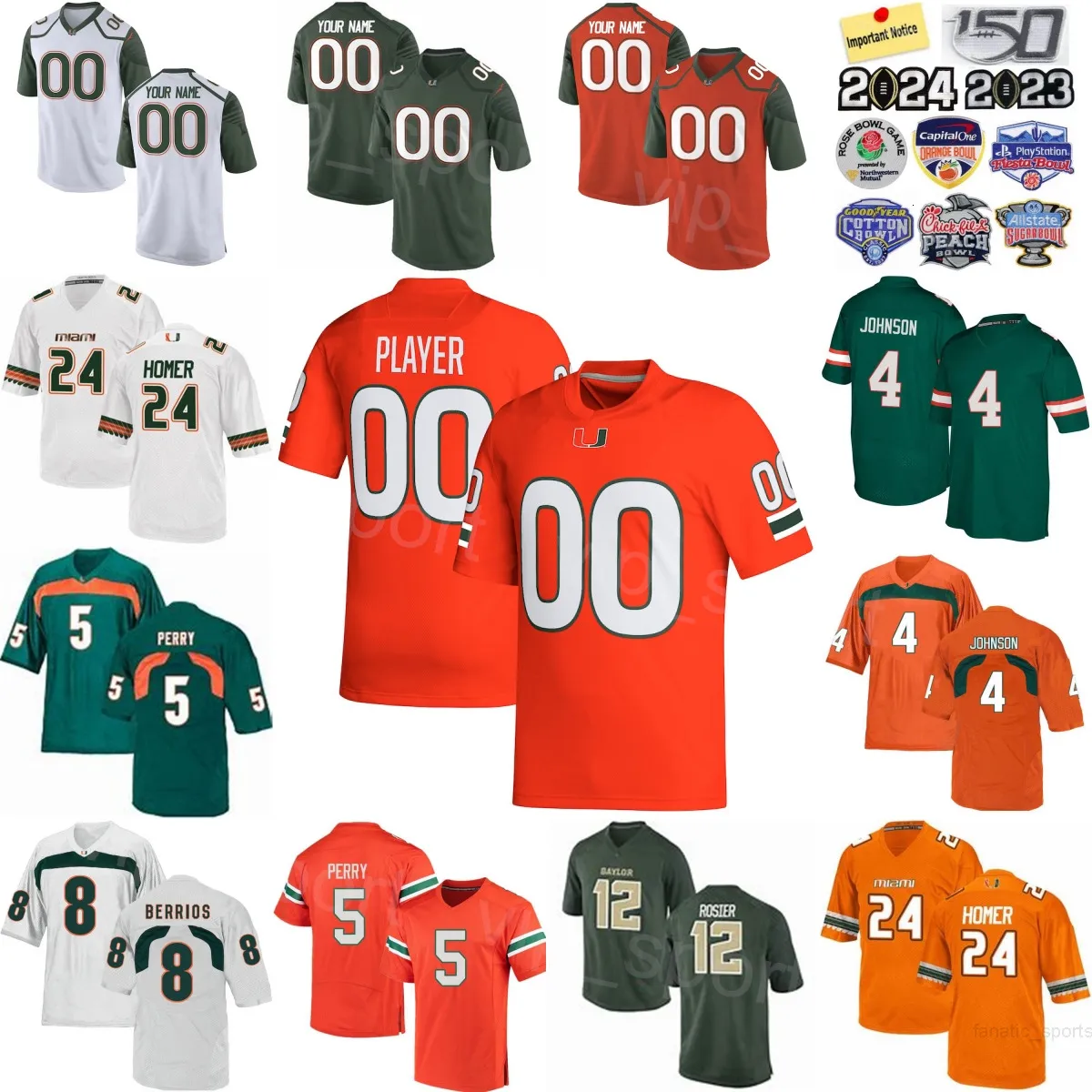 Kids Woman Mans College 4 Jeff Thomas Jersey Miami Hurricanes Football ...