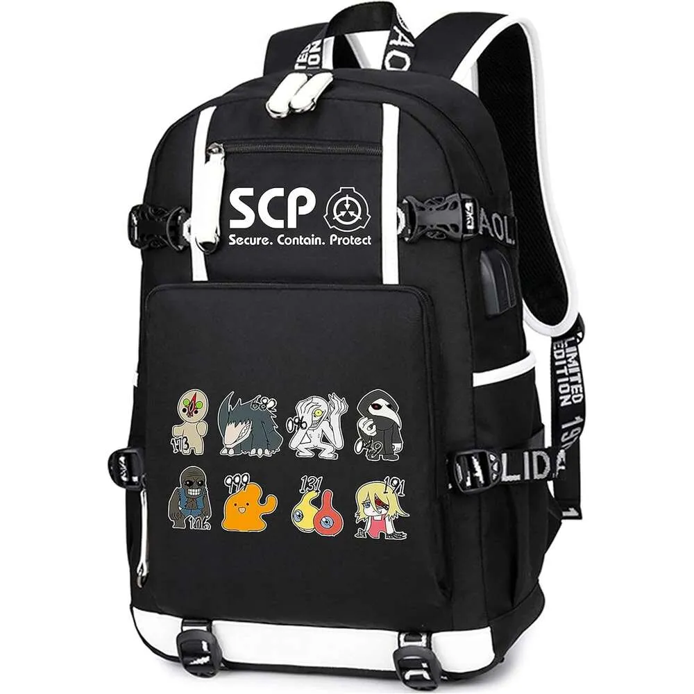 TPSTBAY SCP Foundation Oxford Kathmandu Laptop Backpack With USB ...