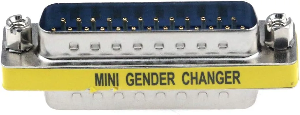 5 Pack 25 Pin Mini Serial Cable With Gender Changer Coupler For VGA ...