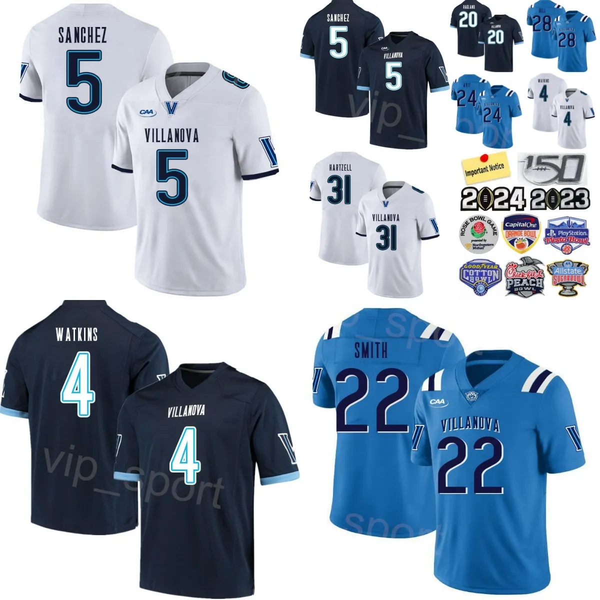 Villanova Wildcats Football Jersey - Authentic College Apparel for Men ...