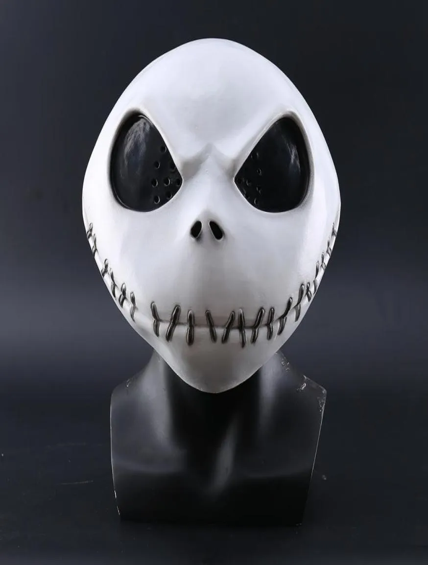Nightmare Before Christmas Jack Skellington White Latex Halloween Face ...