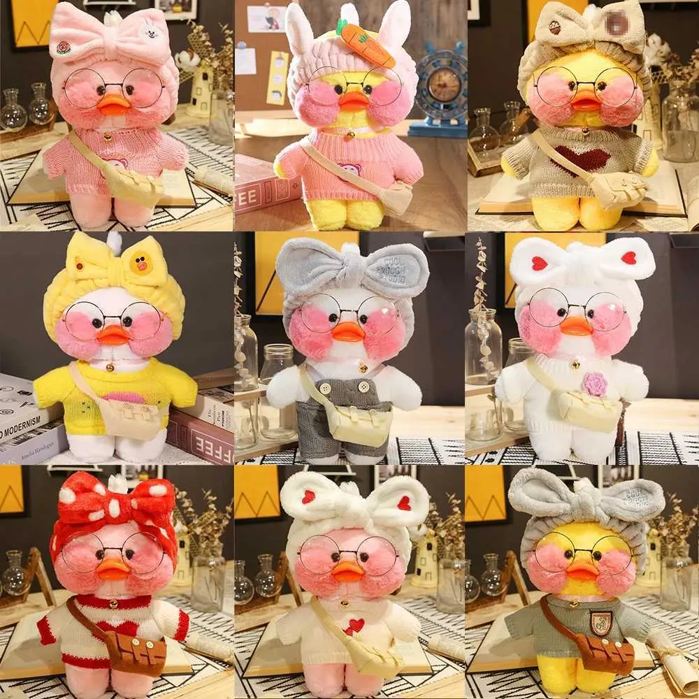 30cm Kawaii Lalafanfan Duck Plush Toy Cartoon Lalafanfan Duck Doll Soft ...