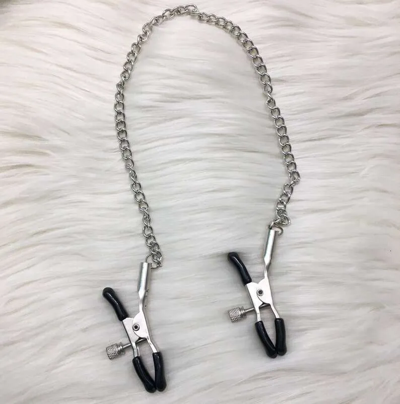 Nipple Ring Chain With Adjustable Nipple Clamps Kink Erotic Body ...