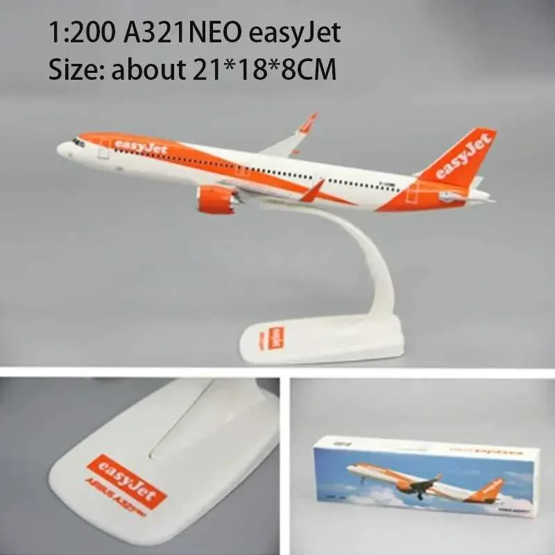 Aircraft Modle 1 200 Scale A321NEO A320NEO EasyJet Easy Jet ABS Plastic ...