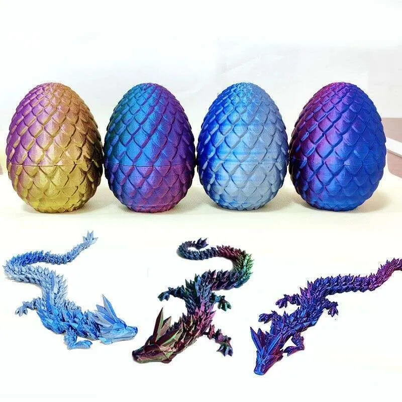 Creative 3D Printed Dragon Stone Crystal Flying Dragon Egg Sculpture ...