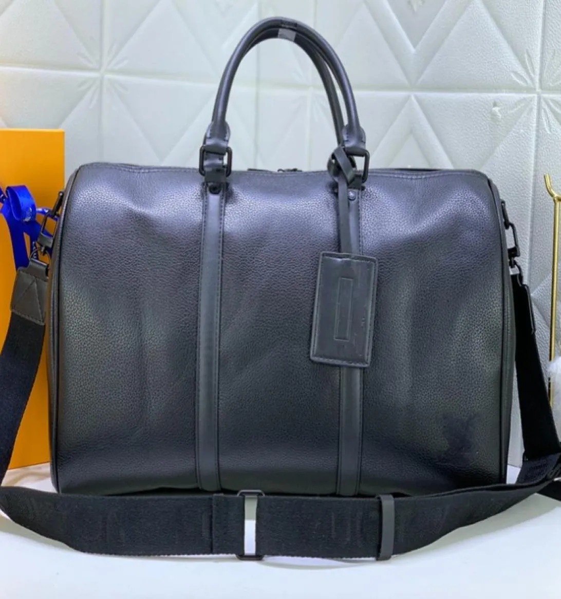 Original Aerogram Hand Luggage Travel Duffle Bag In Black Soft Grained ...