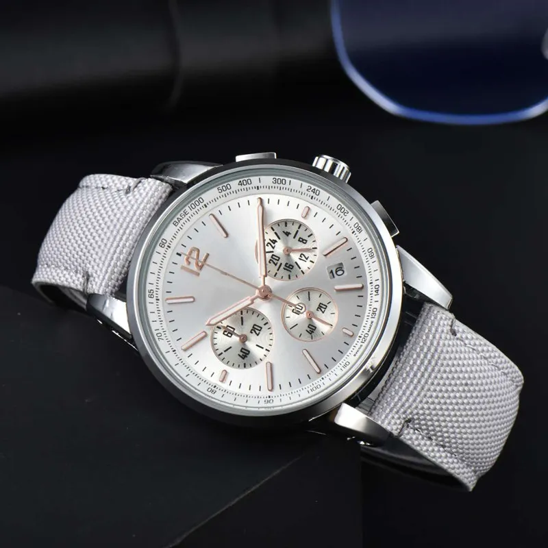 Casual Men's Watches, Nylon Strap Multifunctional Watch, White And Blue ...