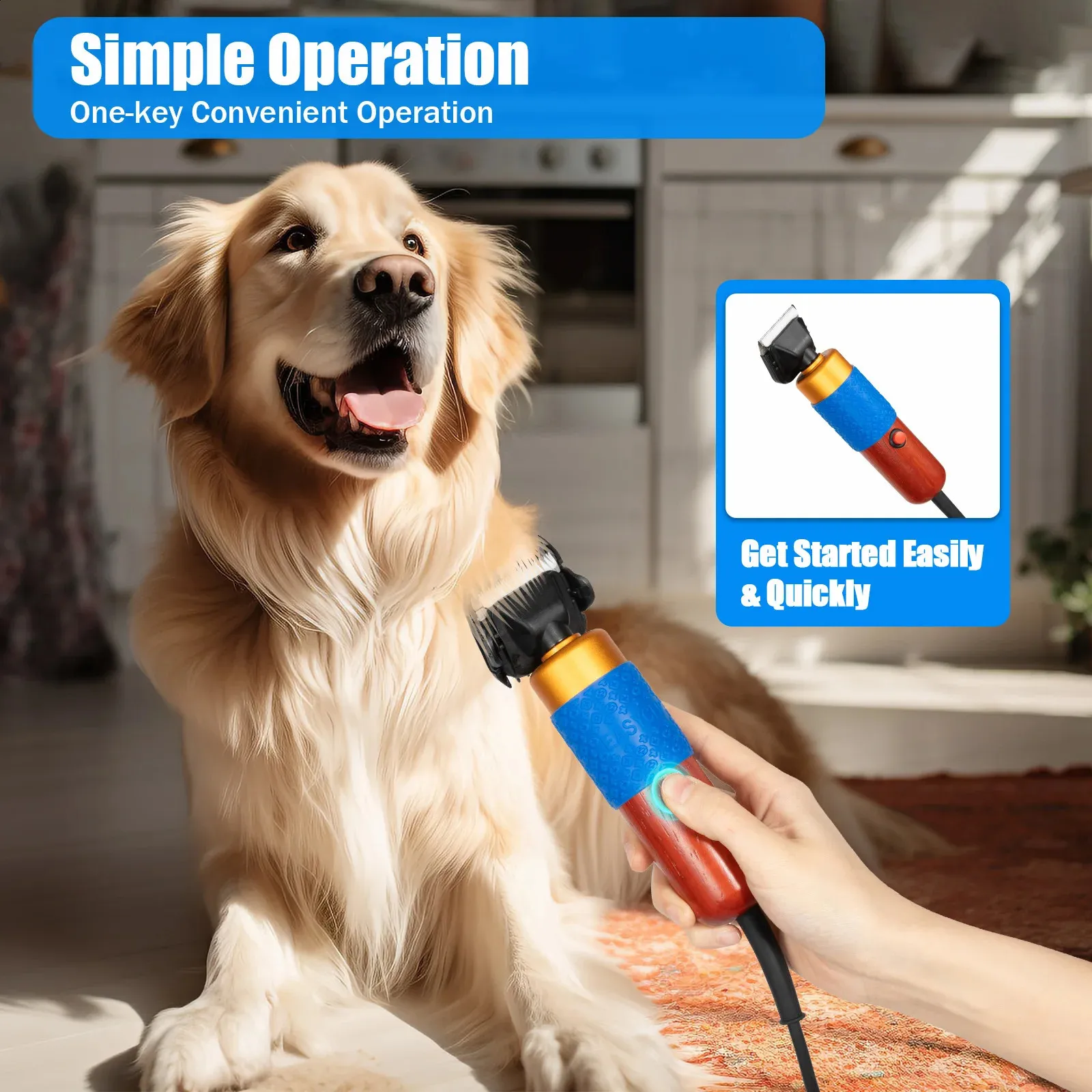 Electric Animal Grooming Shears: Professional Pet Hair Shaver Clipper ...