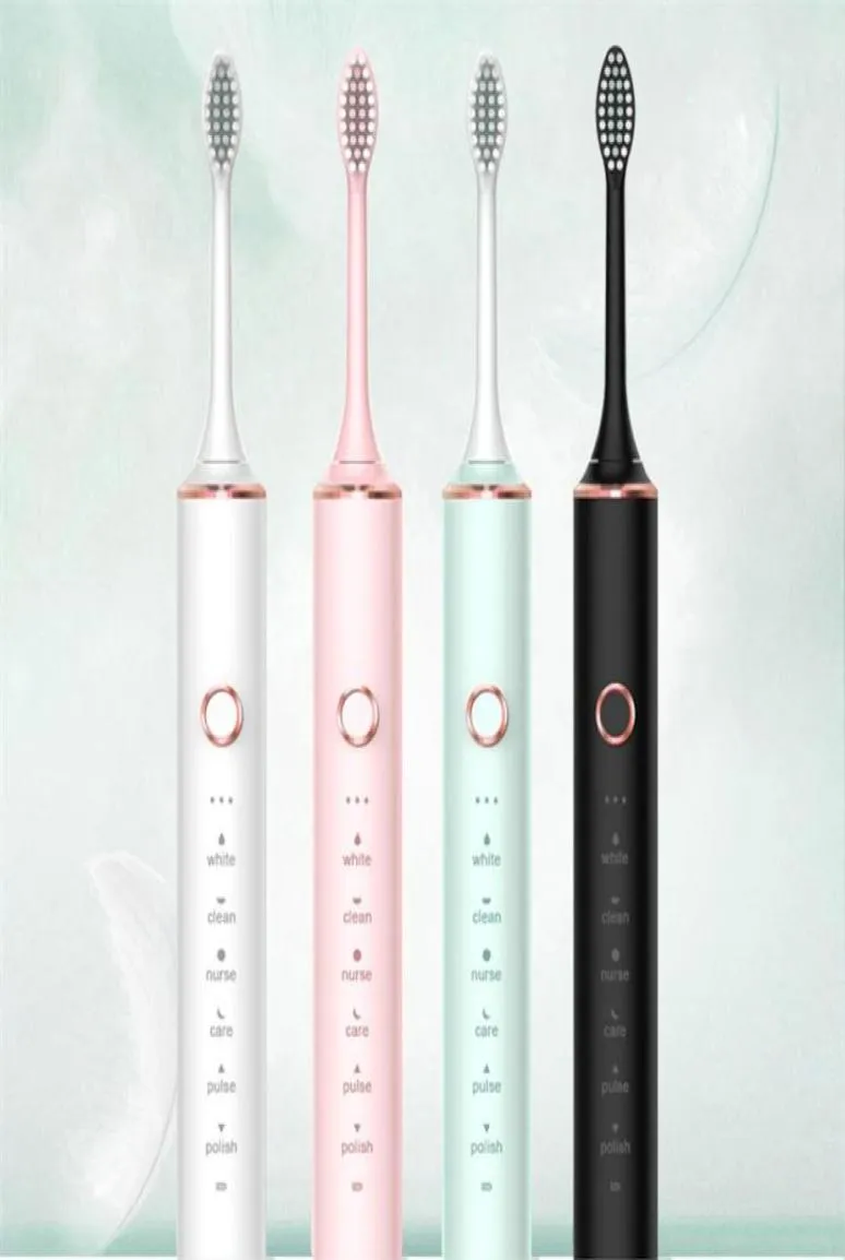 Household Rechargeable Sonic Silicone Toothbrushes Dental Deep Clean ...