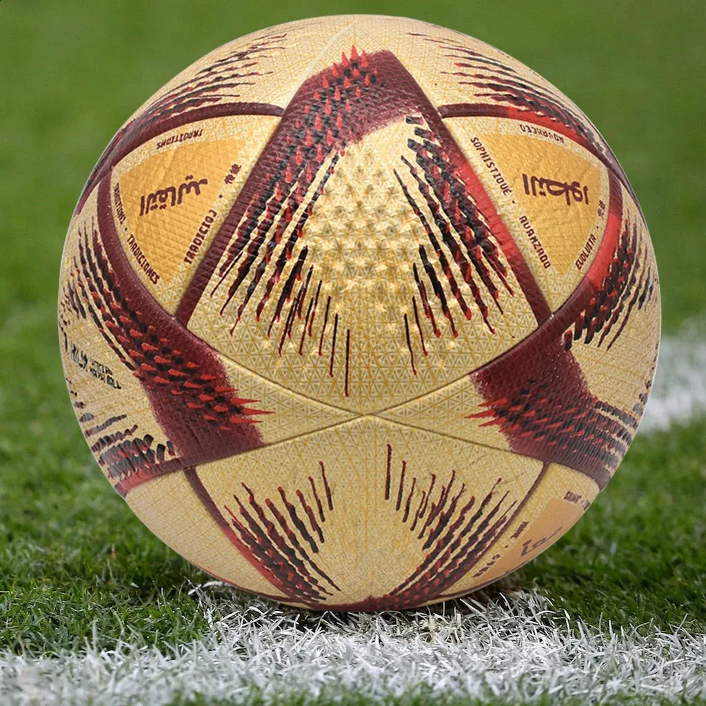 Professional Seamless Gold Soccer Ball Official Size 5, High Quality PU ...