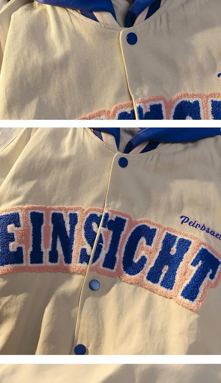 Trend Fashion Letter Printing Embroidery Baseball Uniform Women's ...