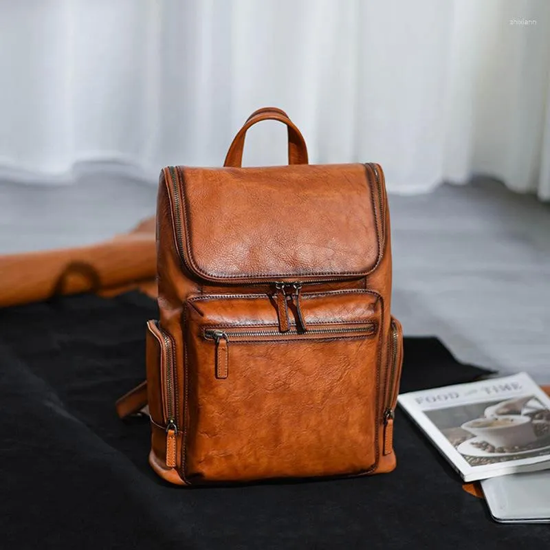 Day Pac 24 Genuine Leather Casual Backpack with String Closure and ...