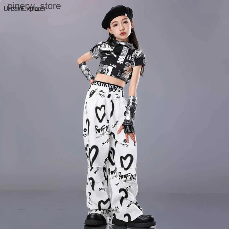 Children's Hip Hop Clothing Sets: Cool Street Dance Crop Top & Pants ...