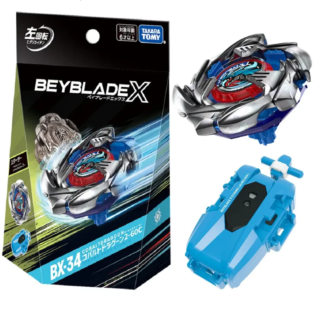 Original Tomy Beyblade X BX 34 Starter Cobalt Dragon Cavalry 2 60C ...