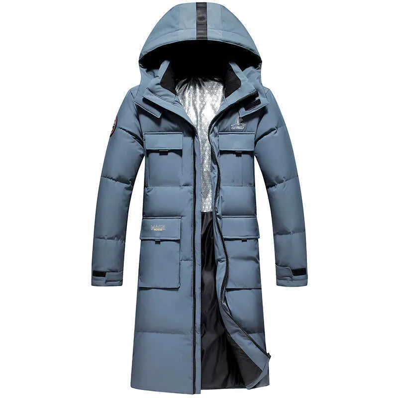 Men's Cross Border Hooded Duck Down Winter Storm Jacket With Openable ...