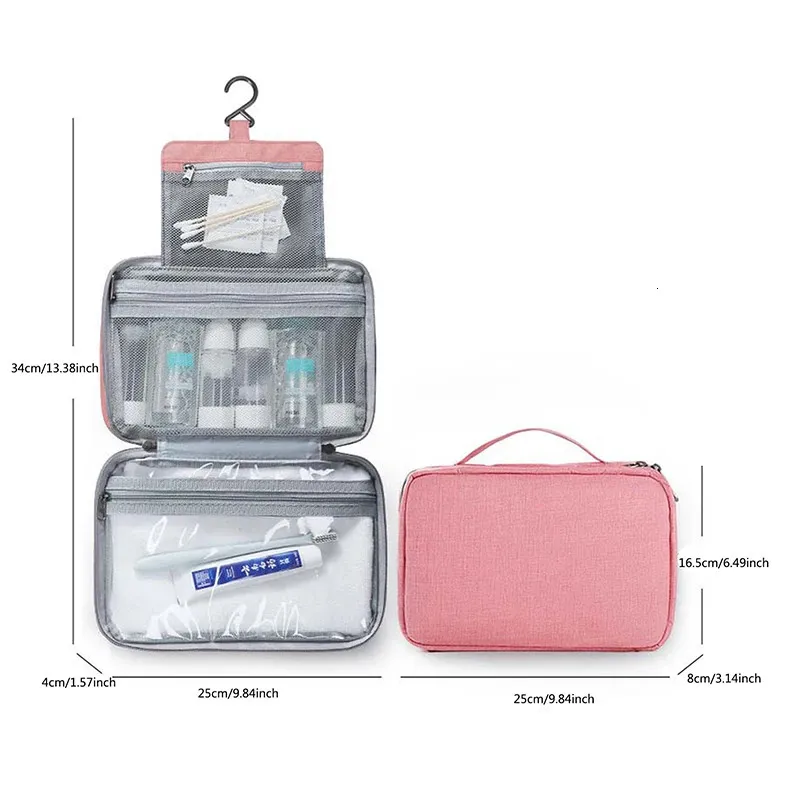 Waterproof Hanging Toiletry Bag with Wet/Dry Separation for Travel ...