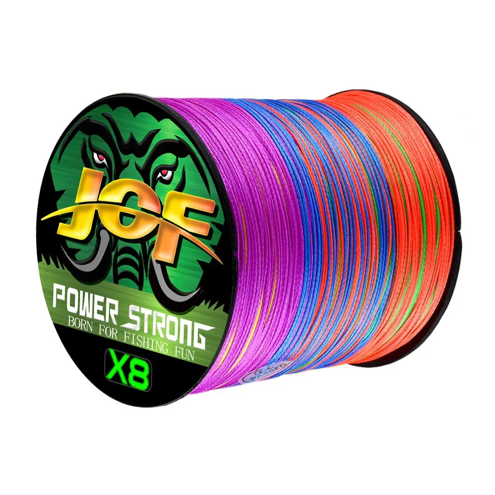 JOF Braided PE monofilament fishing line - 4 Strands, 300-100M Length ...