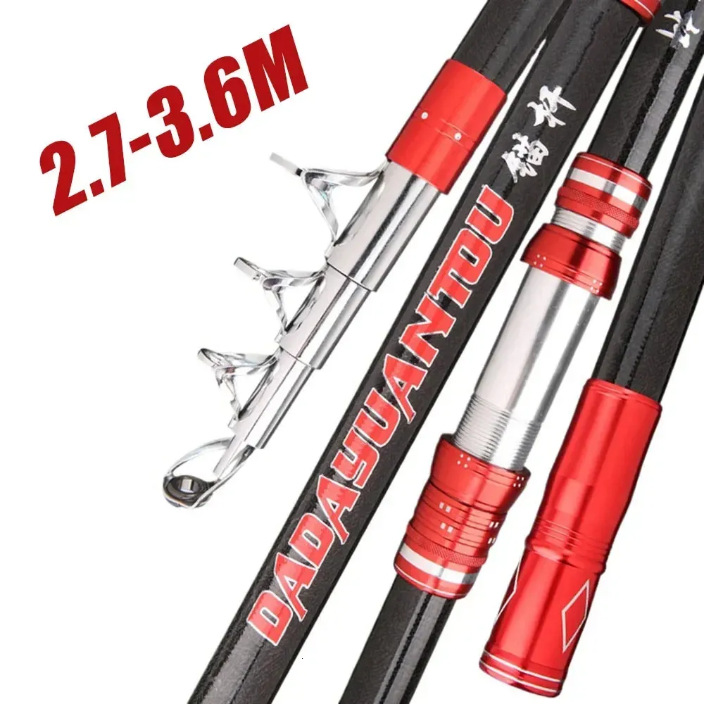 Premium Carbon Fiber Fishing Rod: 2.7M-3.6M Telescopic, Ultra Hard ...