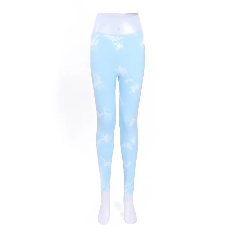 Tie Dye Low Rise Yoga Pants Seamless Peach Hip Hugging Tights For ...