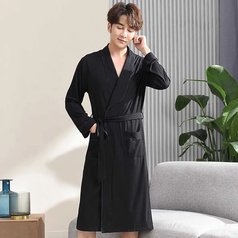 2022 Spring Summer Bathrobe Men Modal Sleep Top Kimono Robes For Male ...