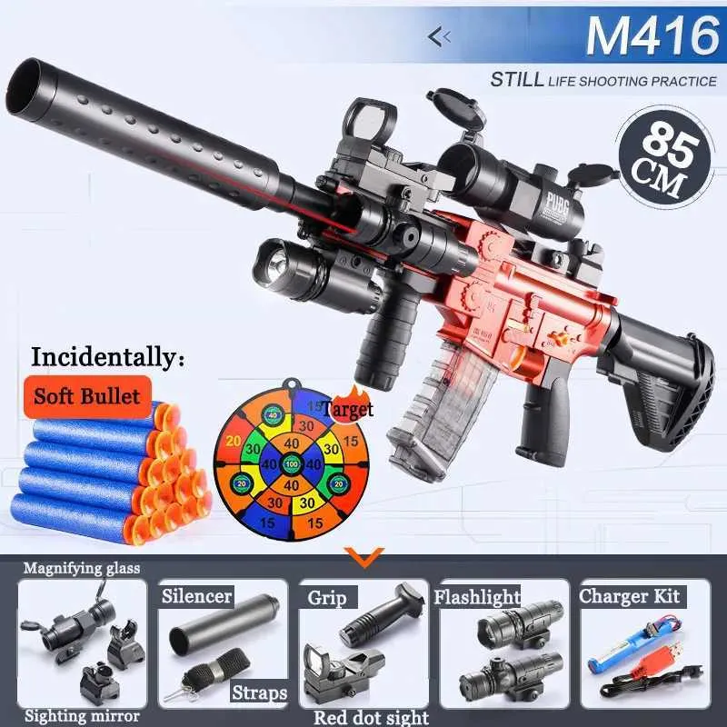New M416 Fully Automatic Shell Throwing Soft Bullet Gun Electric ...