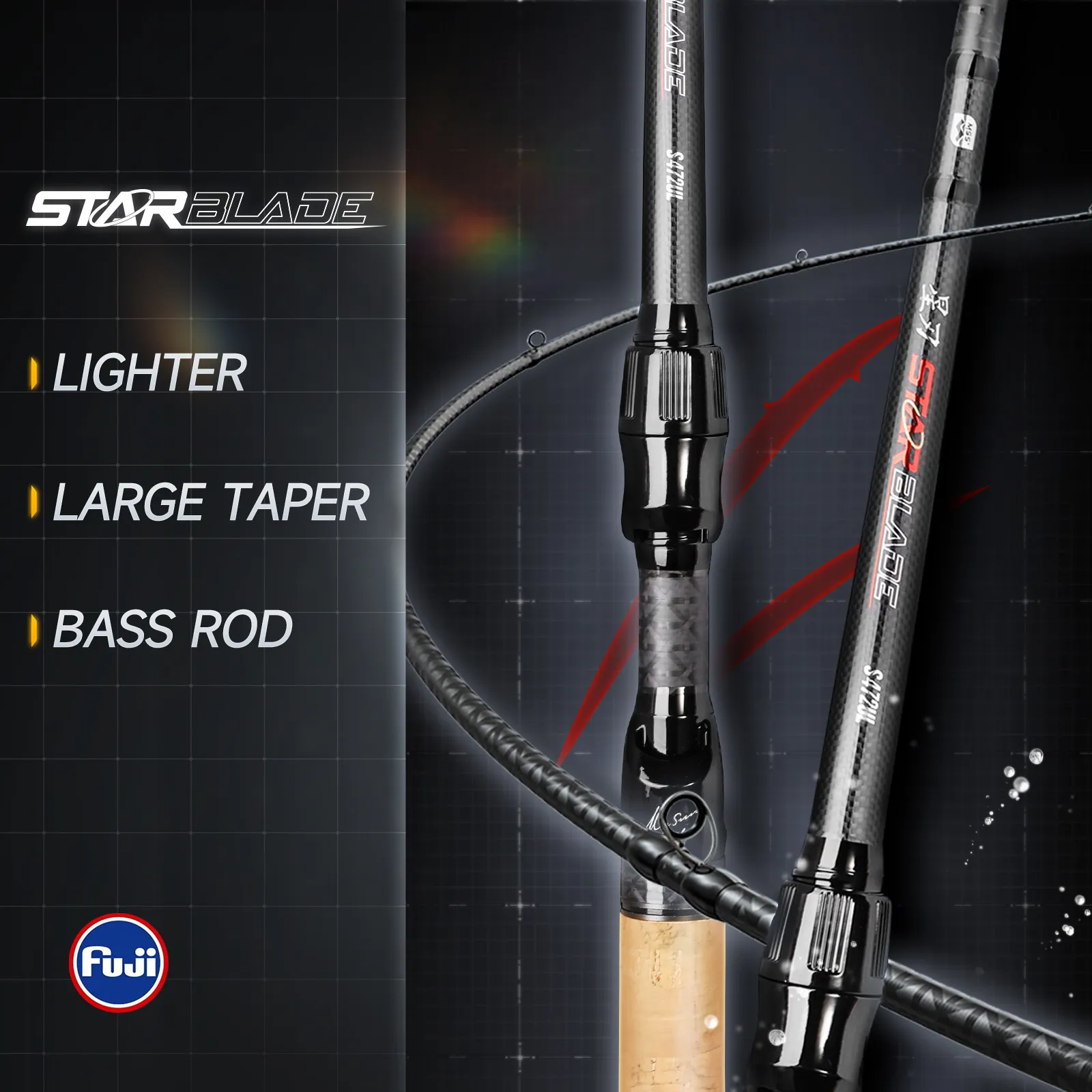 Star Blade Ultralight Rod With Fuji A Ring Guides, Toray 40 Ton+30 Ton ...